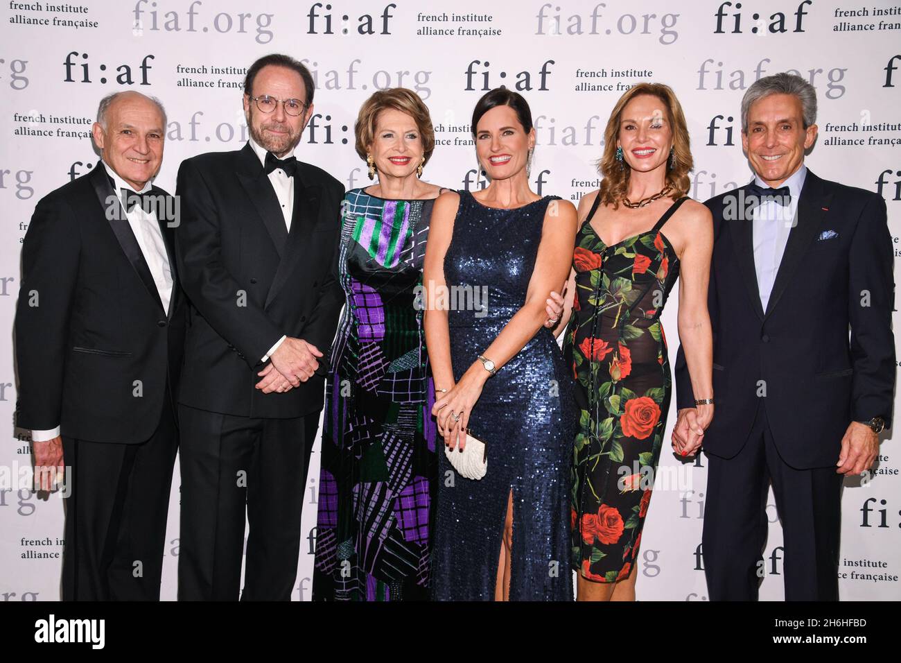 New York, USA. 15th Nov, 2021. Pierre-Andre? de Chalendar, Marc Levy ...