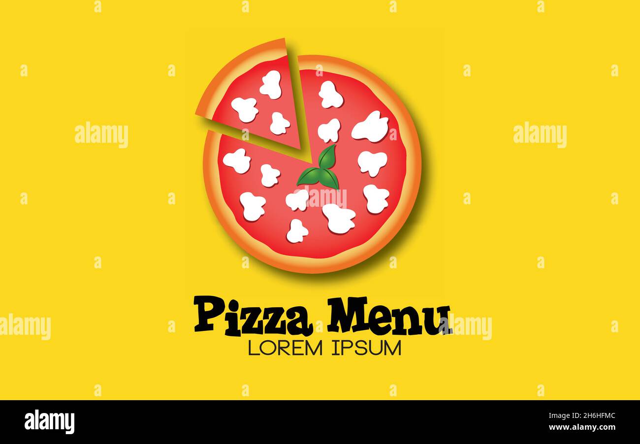 Pizza slice vector logo Stock Vector Images - Alamy