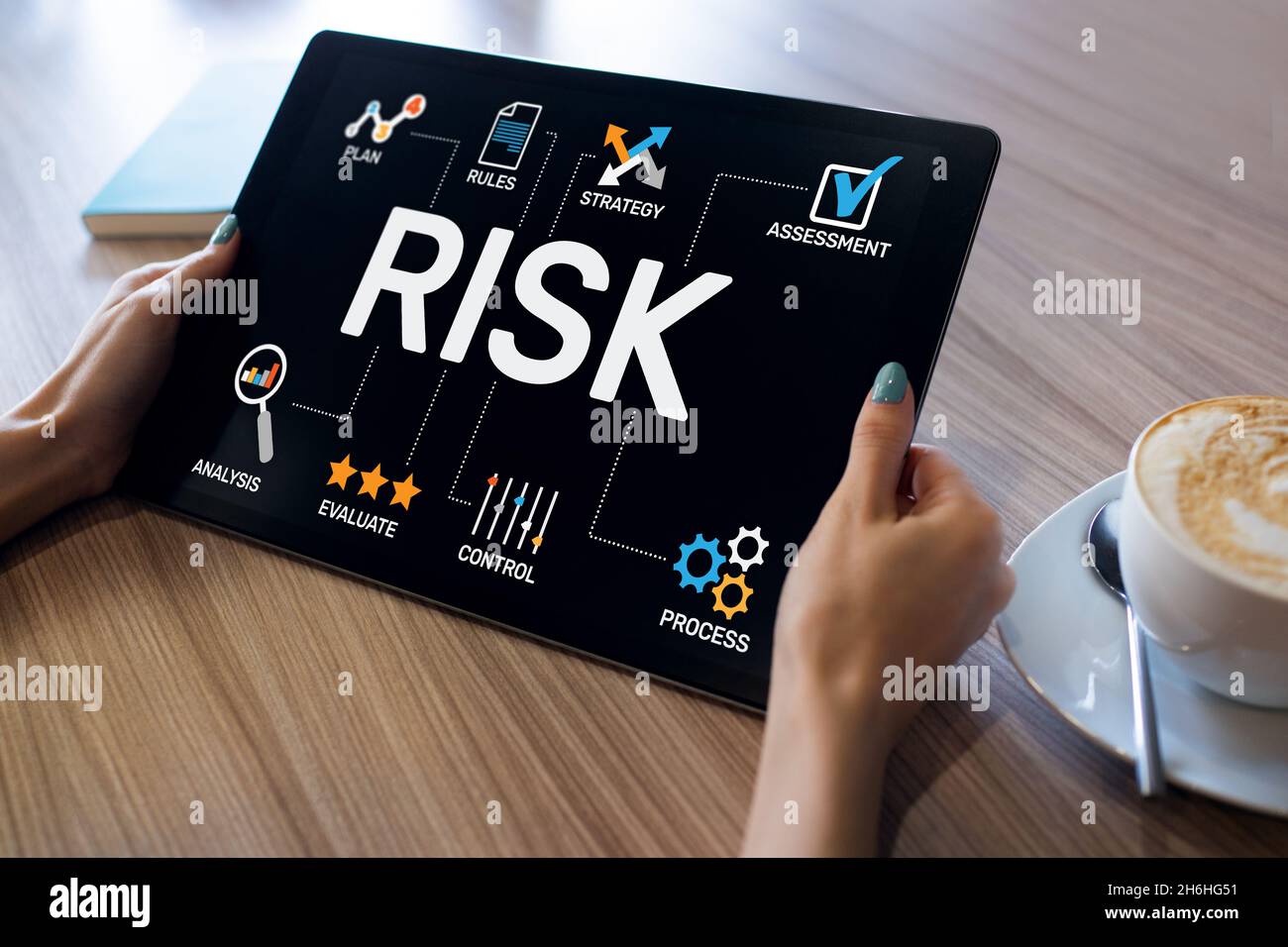 Risk assessment icon hi-res stock photography and images - Alamy
