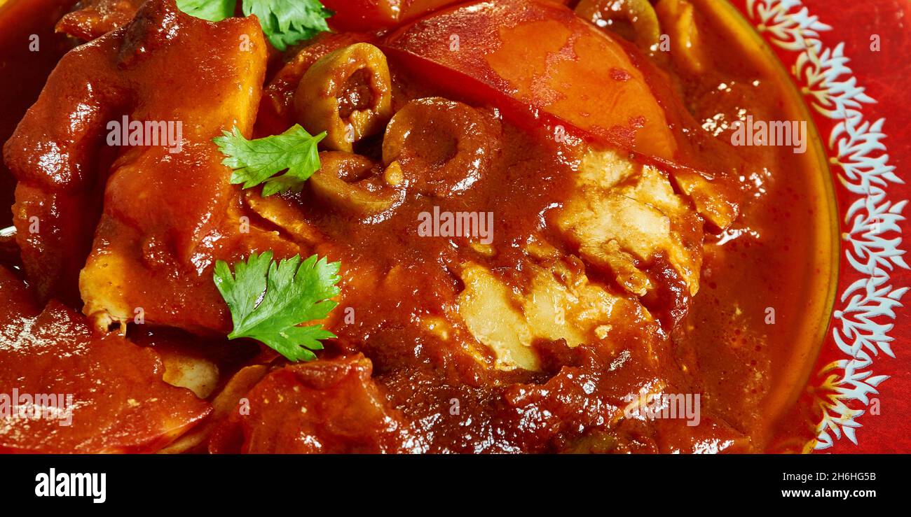 Tapou - fish-based stew originating from Belize Stock Photo - Alamy