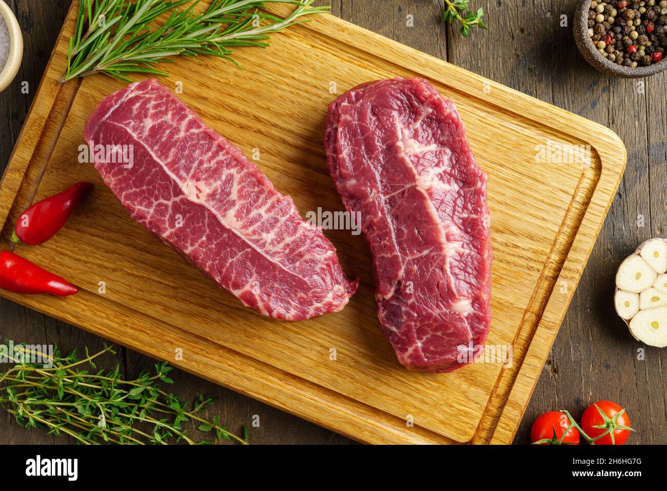 Raw beef blade steak hi-res stock photography and images - Alamy
