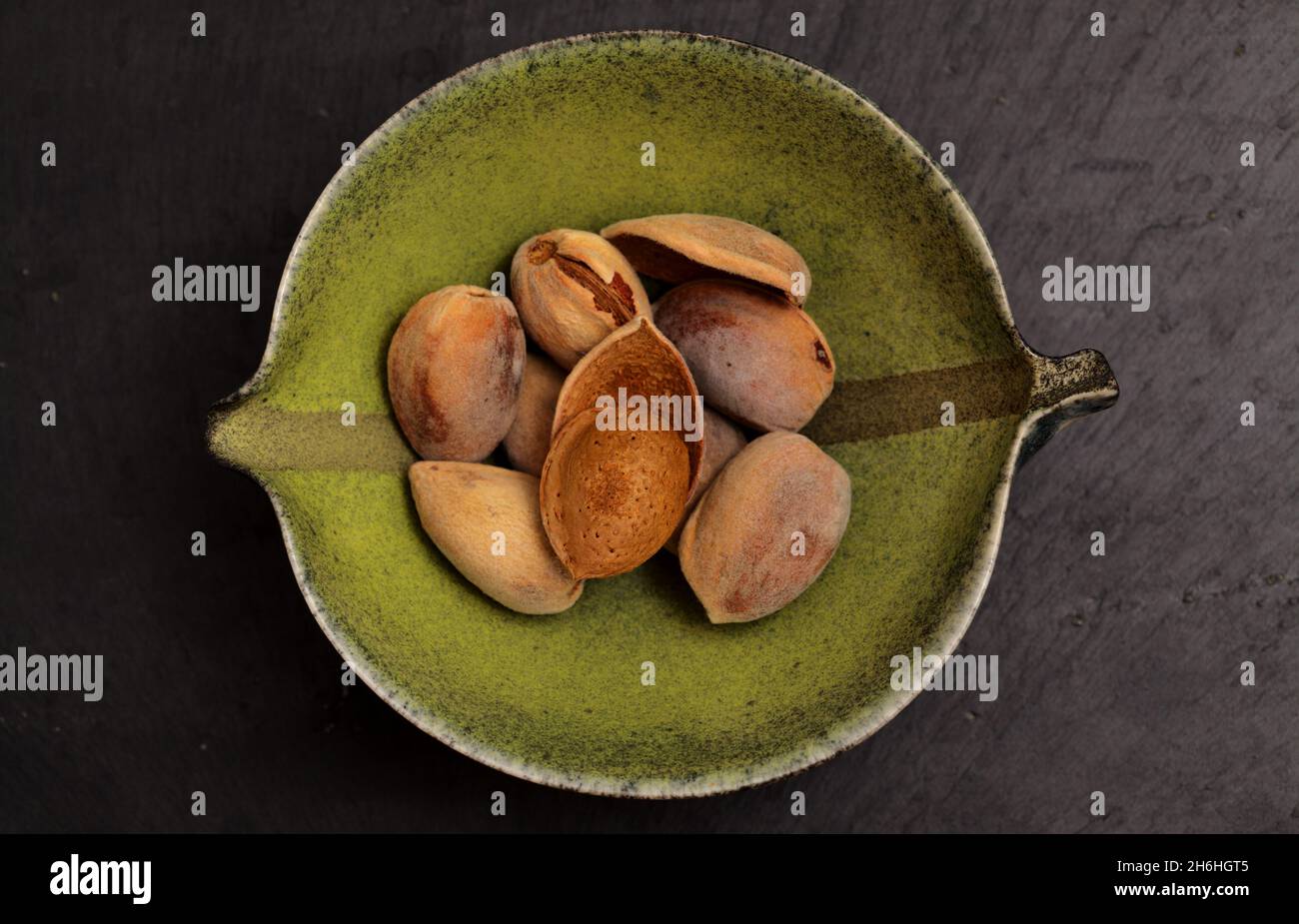 Horticulture of Gran Canaria - ripe almond nuts still in the outer soft ...