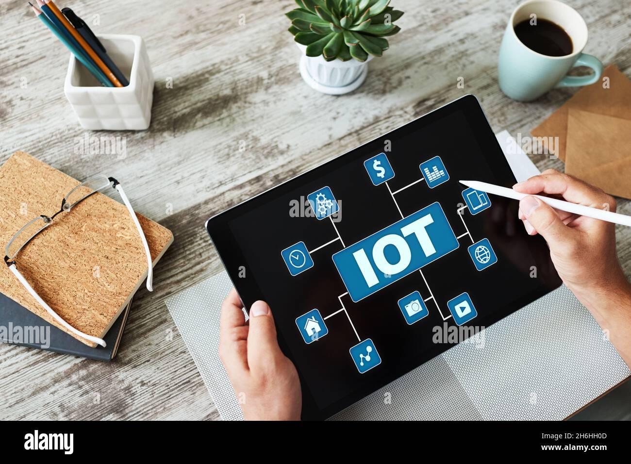 IOT - Internet of things technology concept on screen Stock Photo - Alamy