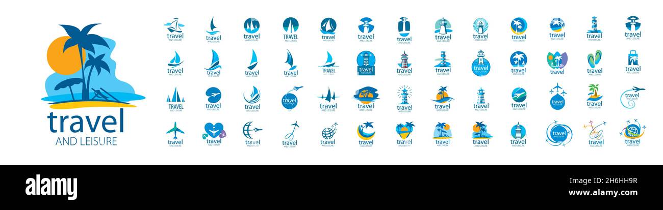 A set of vector logos for leisure and travel Stock Vector Image & Art ...