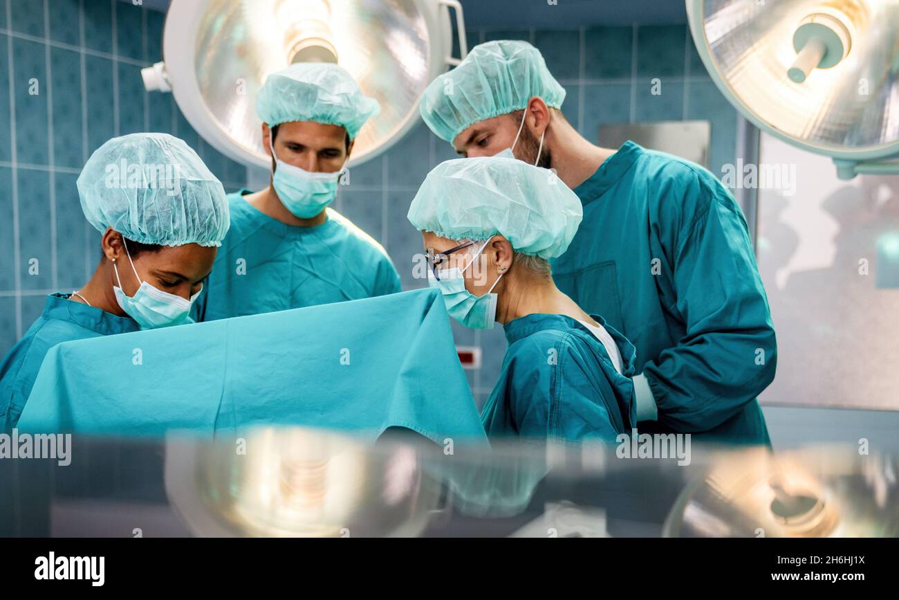 Doctors preparation for surgical operation in hospital. Healthcare ...
