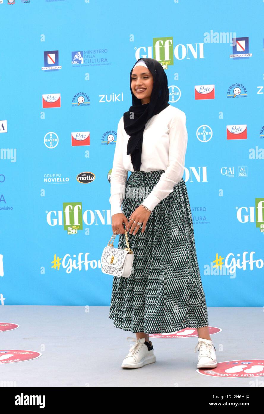 GIFFONI VALLE PIANA,ITALY - July 25,2021: Tasnim Ali at Giffoni Film Festival 50 Plus - on July ...