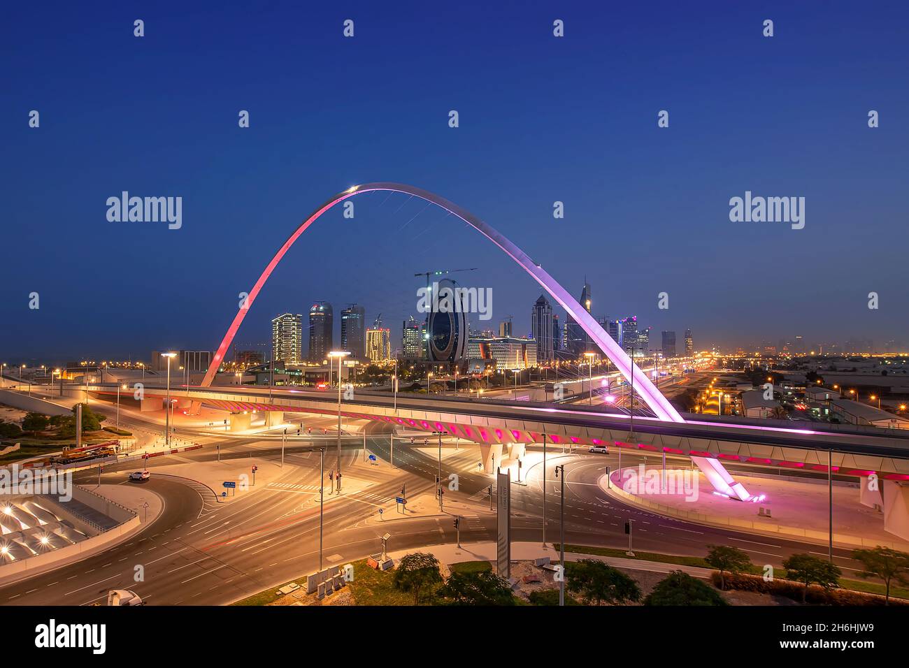 Lusail Arch Bridge Doha Qatar Stock Photo - Alamy