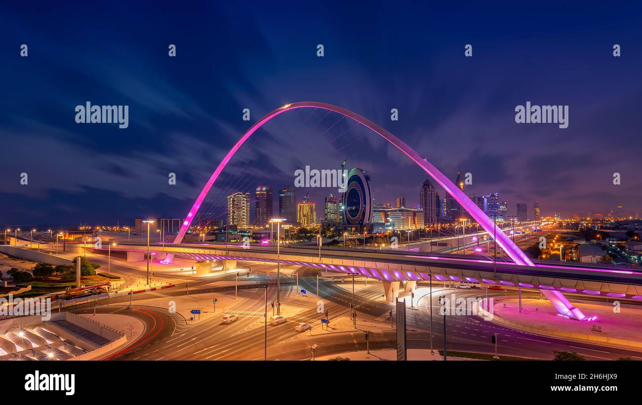 Lusail Arch Bridge Doha Qatar Stock Photo - Alamy