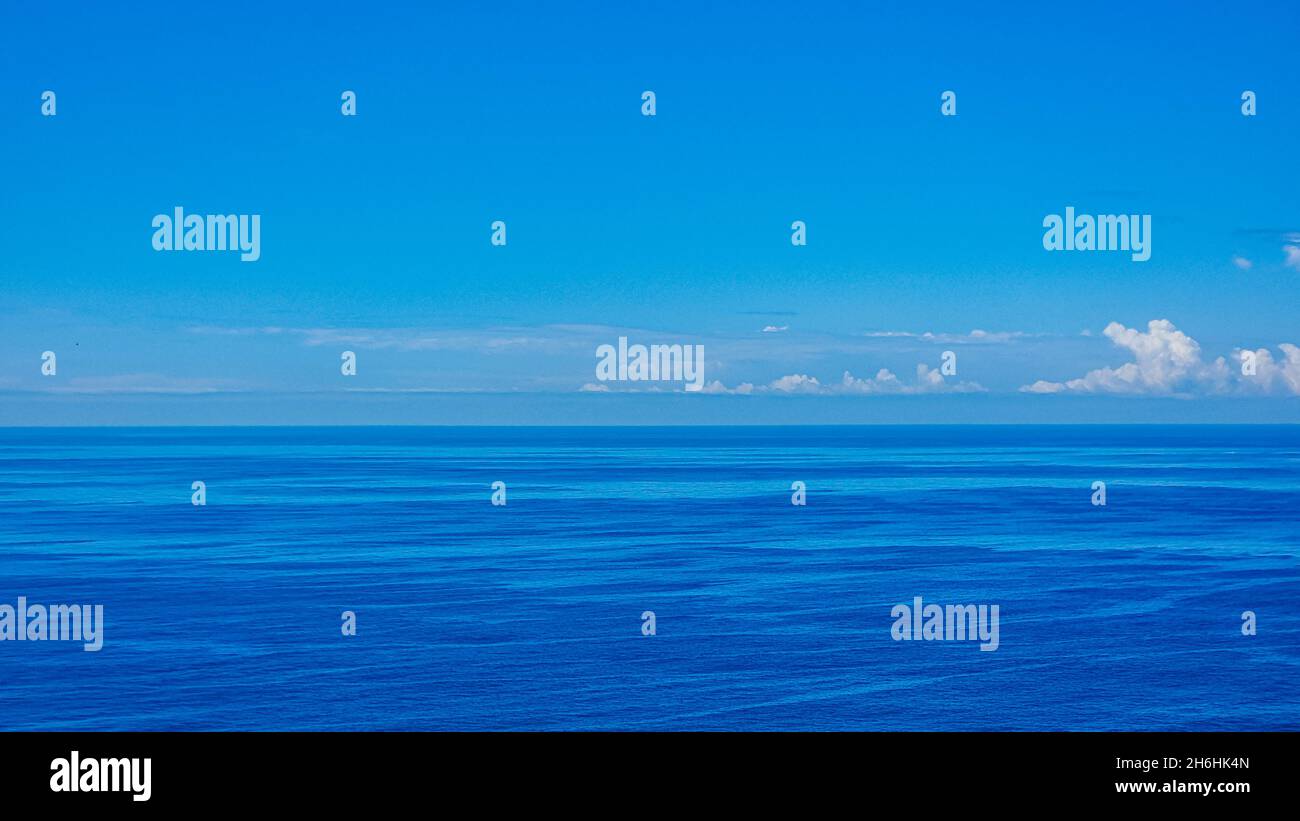 Beautiful view of the blue seascape from a hill Stock Photo - Alamy