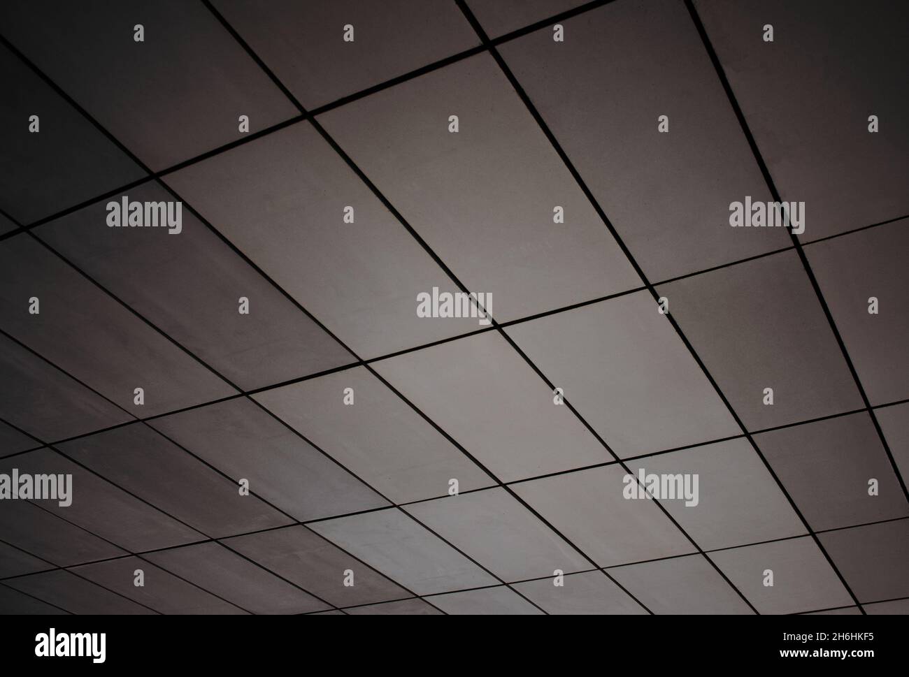 Ceiling of a building with tiles Stock Photo - Alamy
