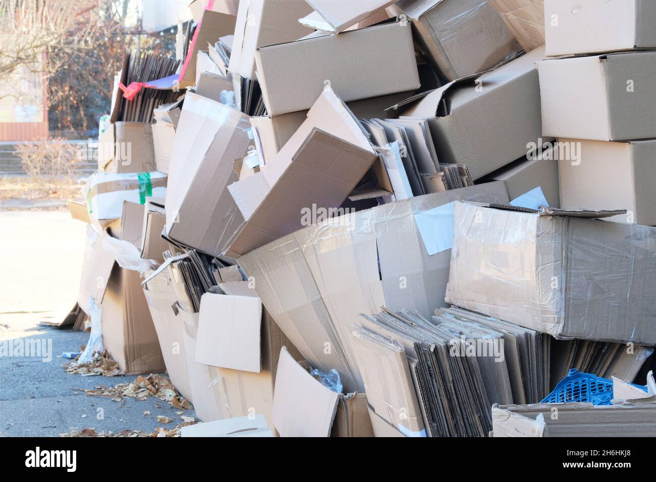 Carton Box Pile For Recycling High Resolution Stock Photography and ...