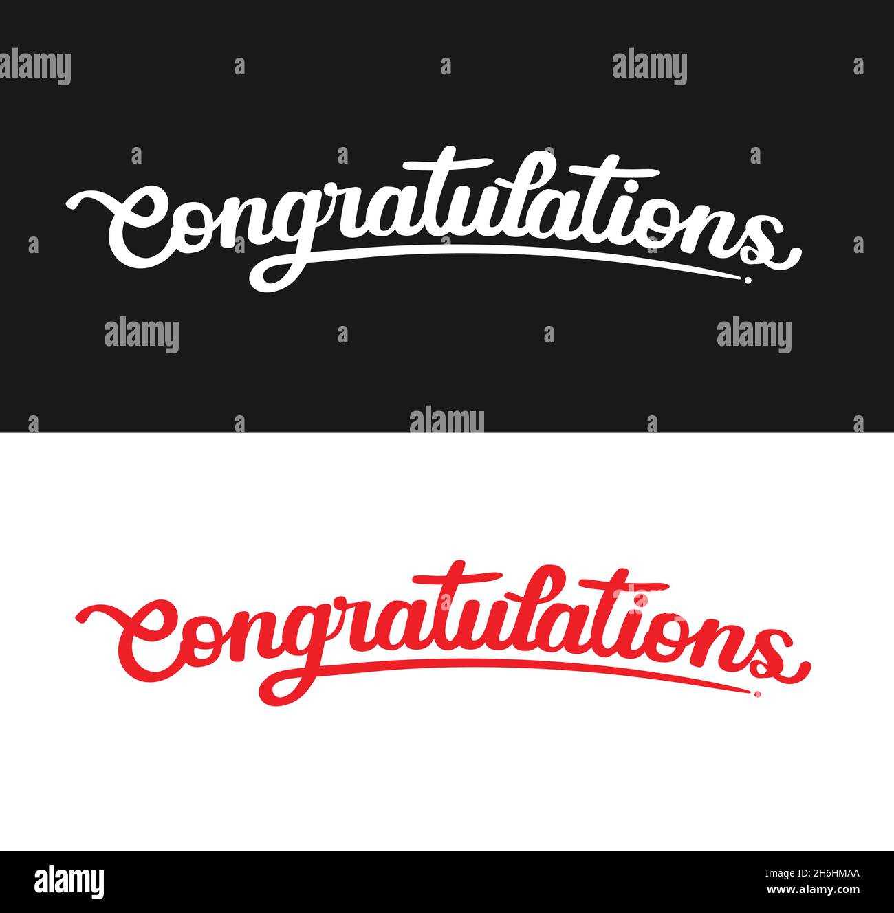 Congratulations Hand lettering vector illustration Stock Vector Image ...