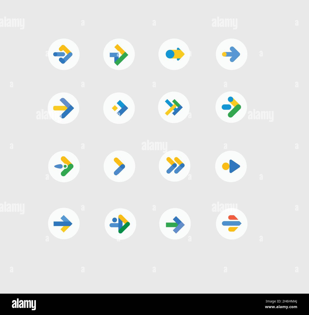 arrow color icon in flat style collection, ,Color Arrow sign with ...