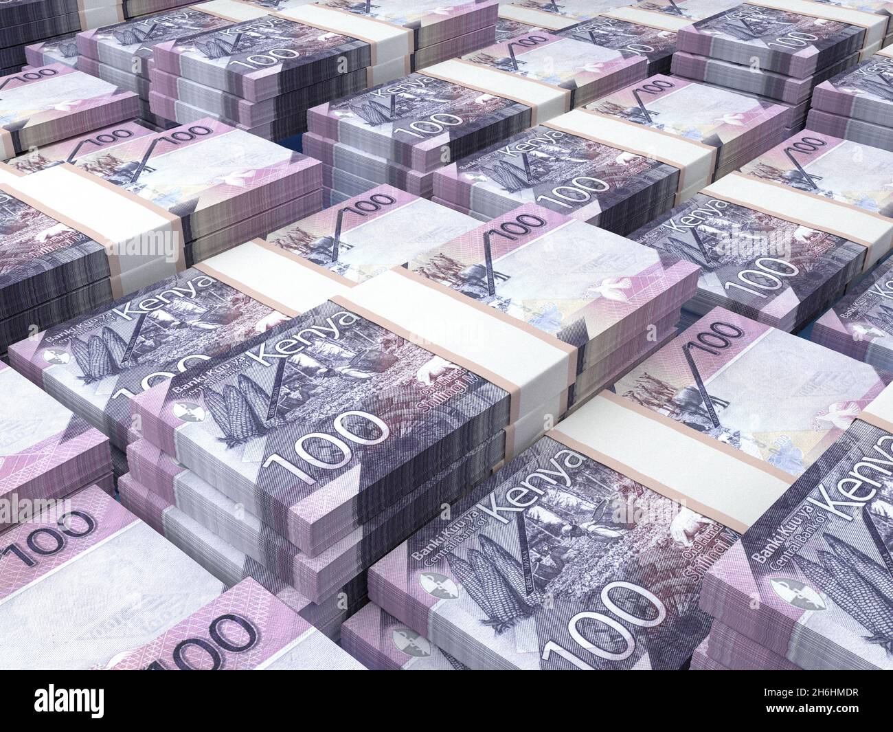 Money of Kenya. Kenyan shilling bills. KES banknotes. 100 shillings ...