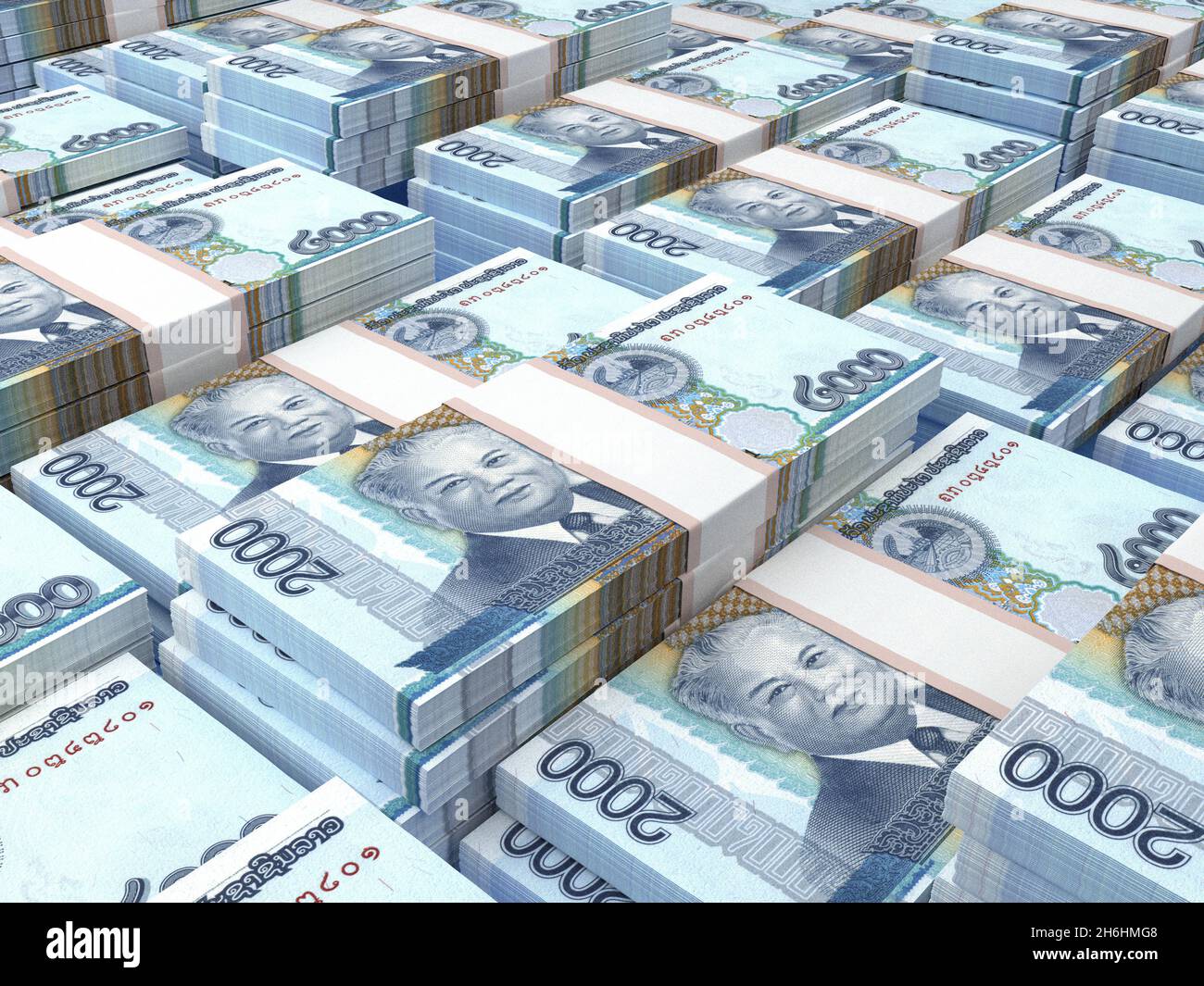 Money of Laos. Kik bills. LAK banknotes. 2000 Lao. Business, finance ...