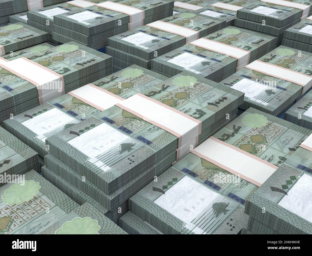 Money of Lebanon. Pound bills. LBP banknotes. 1000 Arabic. Business ...