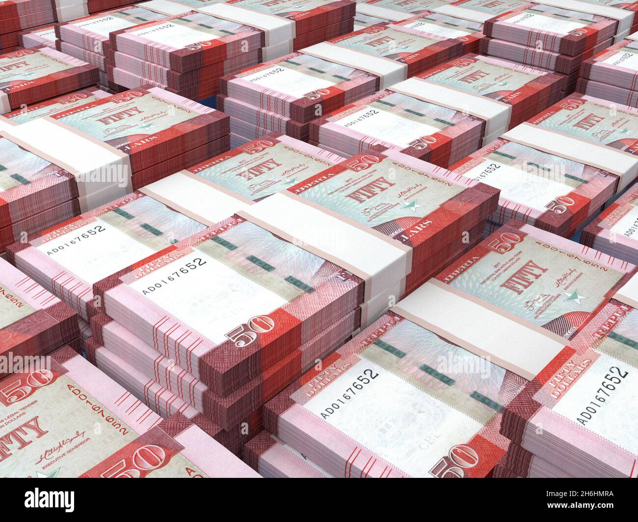 Money of Liberia. Dollar bills. LRD banknotes. 50 English. Business ...