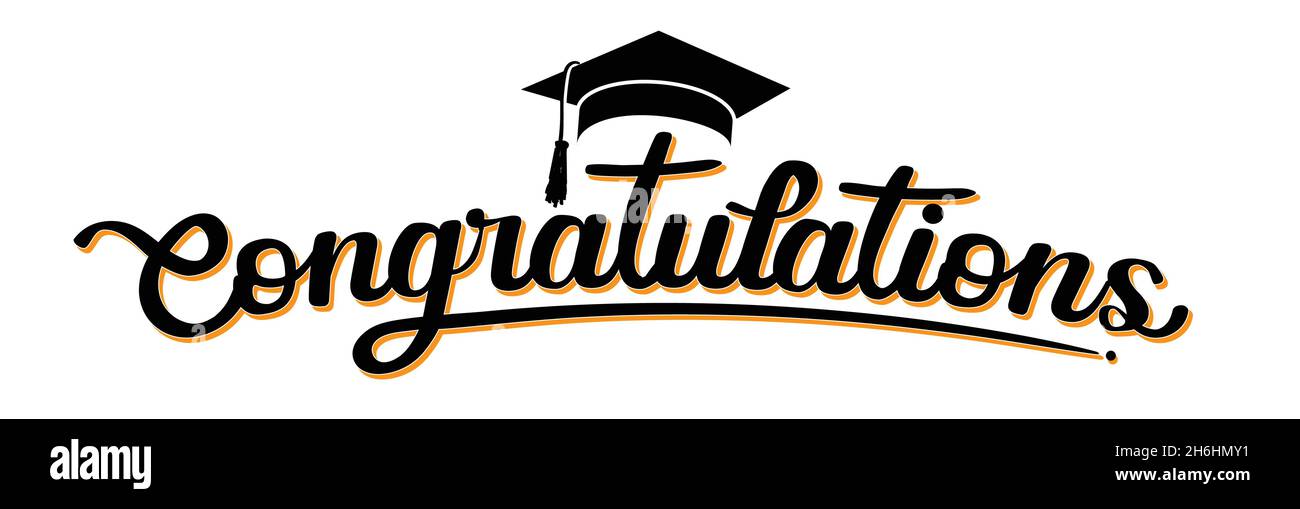 Congratulation Graduate calligraphy elegant lettering design Stock ...