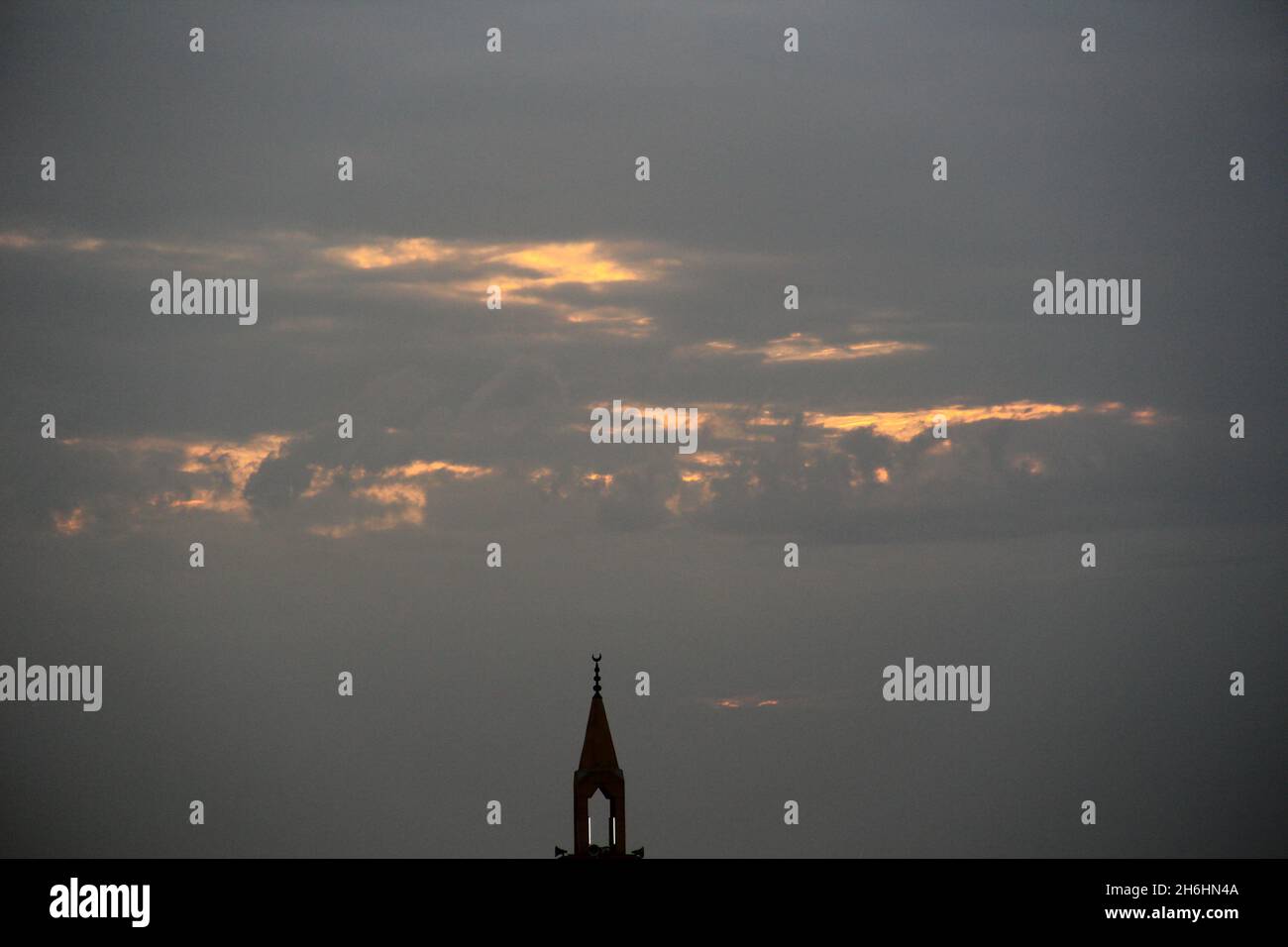 Colors the charming sky in the gentle summer، Mosque ،Saudi Arabia ...