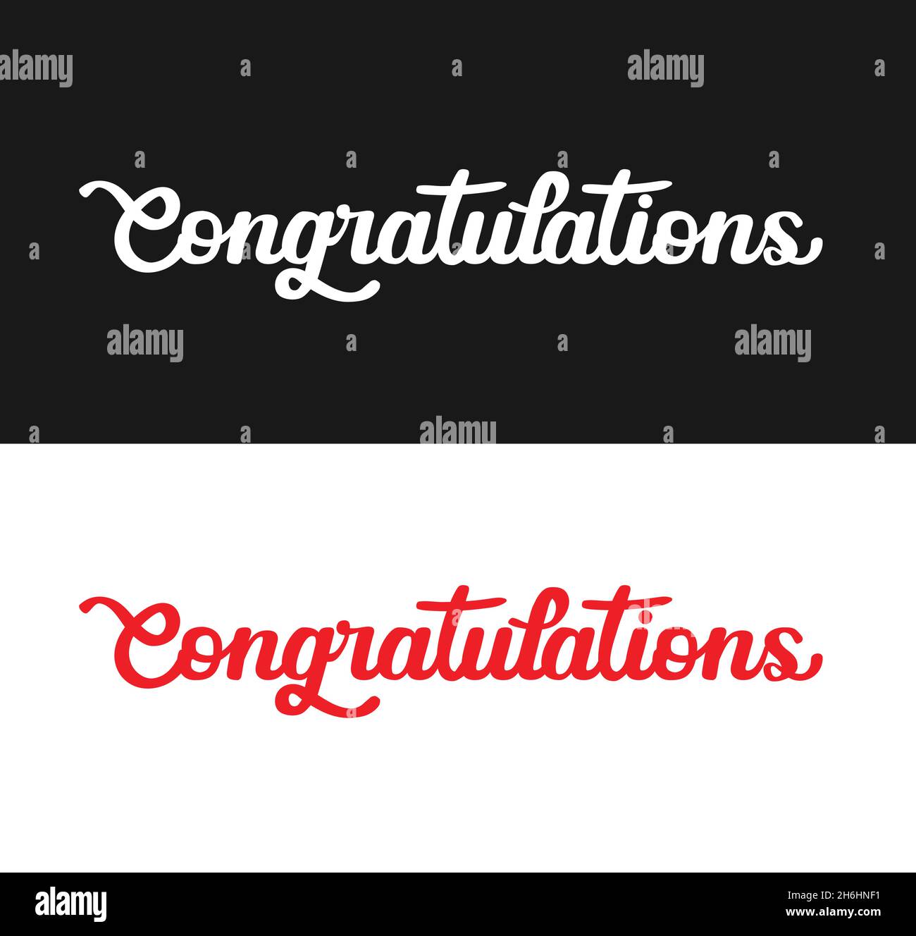 Congratulations Hand lettering vector illustration Stock Vector Image ...