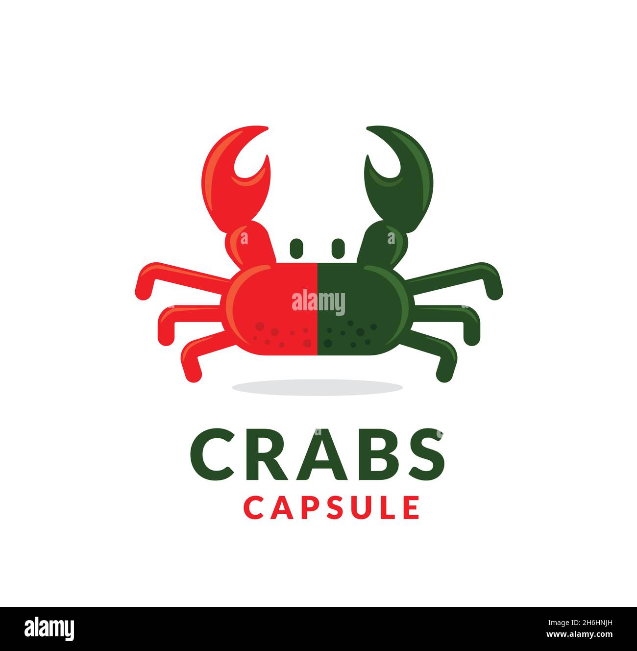 creative simple crabs as capsule vector illustration Stock Vector Image ...