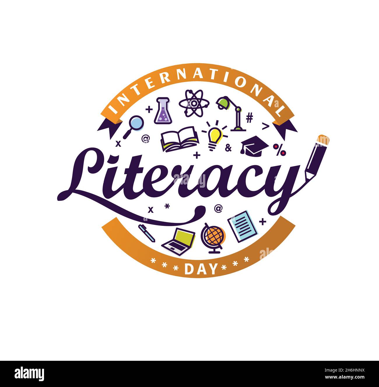 Vector illustration of International Literacy Day illustration ...