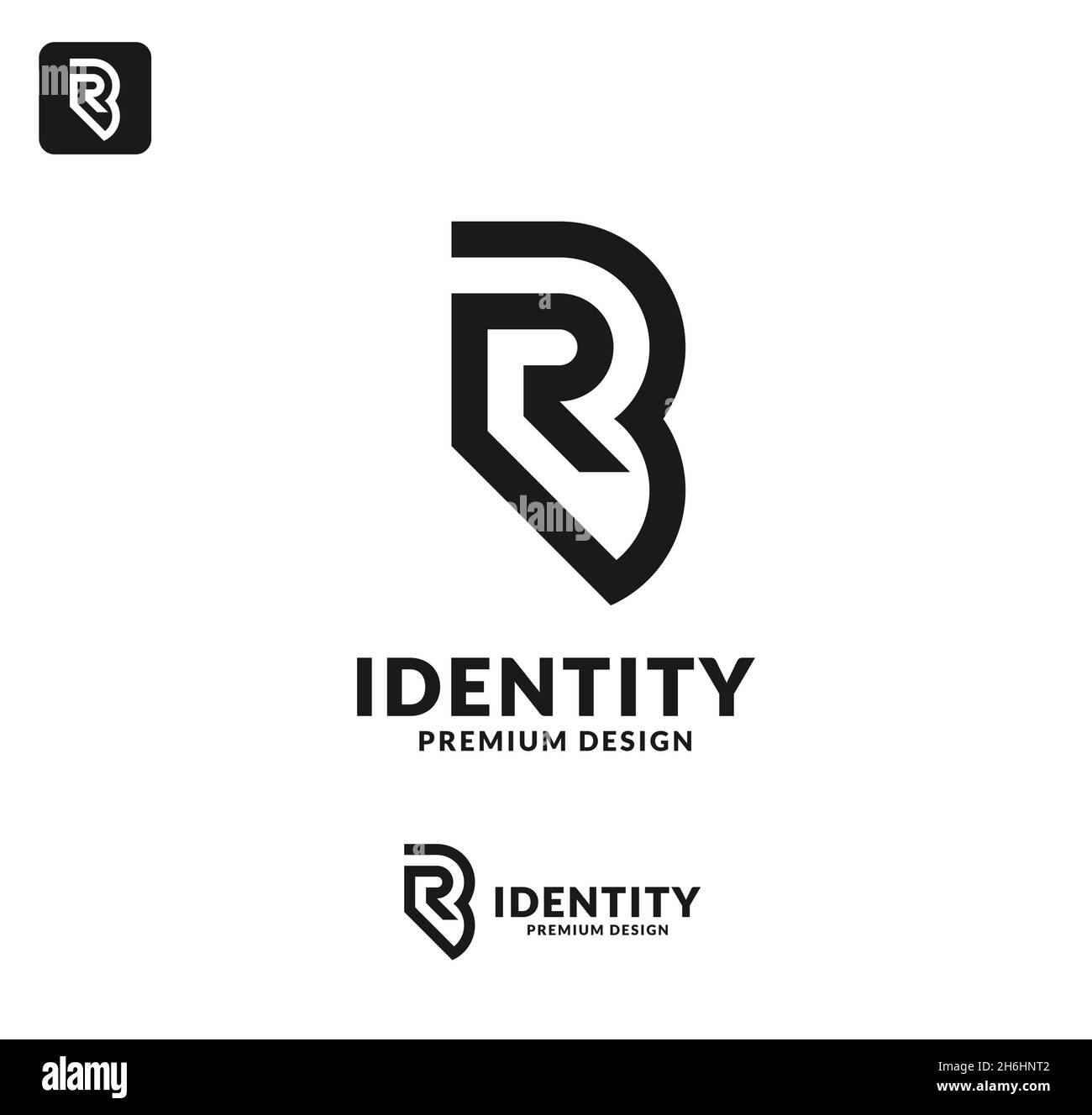 Initial rb letter logo with creative modern business typography vector template. Creative letter ...