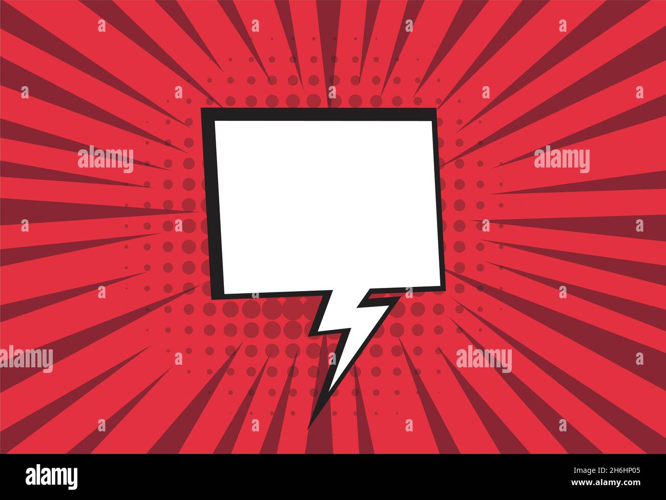 Empty cartoon black and white cloud, red bubble Stock Photo - Alamy