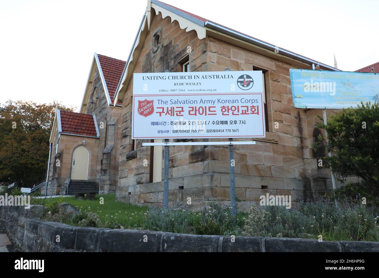 Uniting Church in Australia, Ryde Wesley, Church Street, Ryde Stock ...