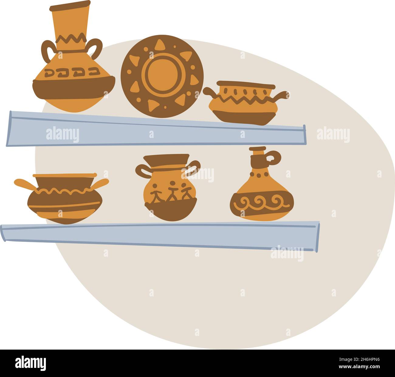 Ancient aztec culture and material heritage jugs Stock Vector Image ...