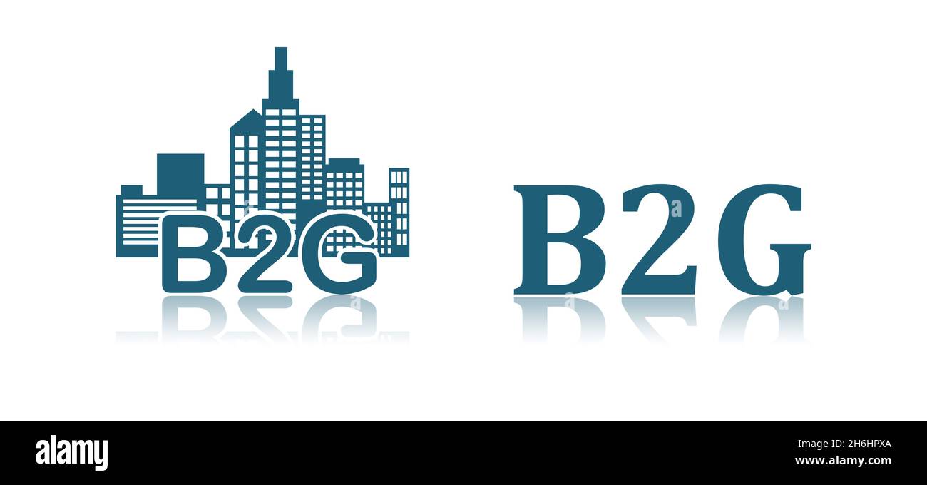 Illustration of a b2g concept Stock Photo - Alamy