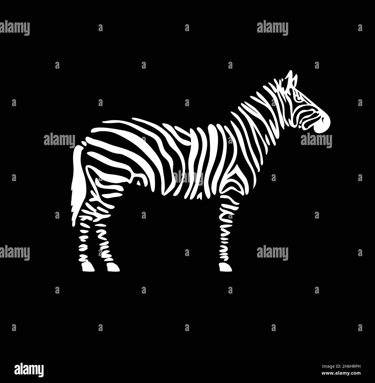 Illustration of abstract zebra standing vector Stock Vector Image & Art ...