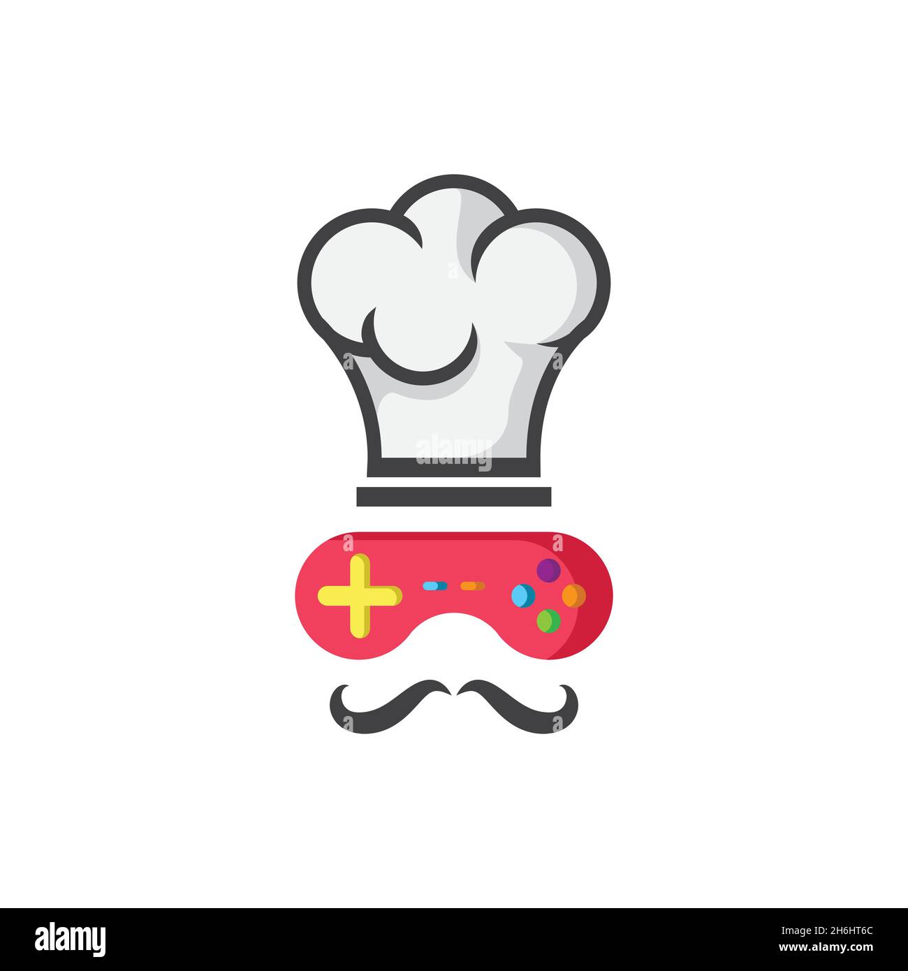 vector design. logo created from combination chef and game stick logo ...