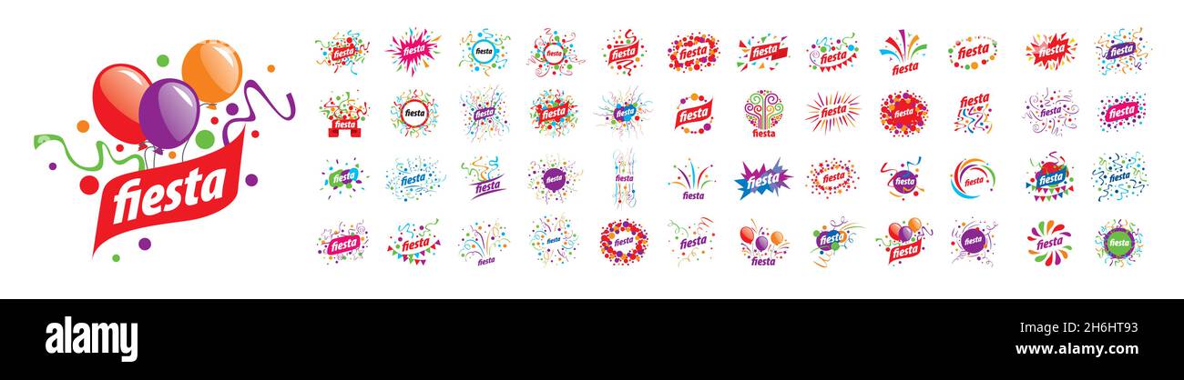 A set of vector Fiesta logos on a white background Stock Vector Image ...