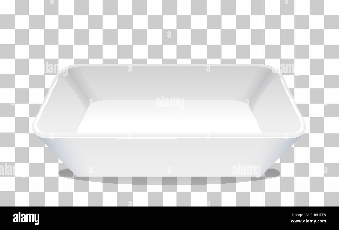 White plain plate on transparent background illustration Stock Vector ...