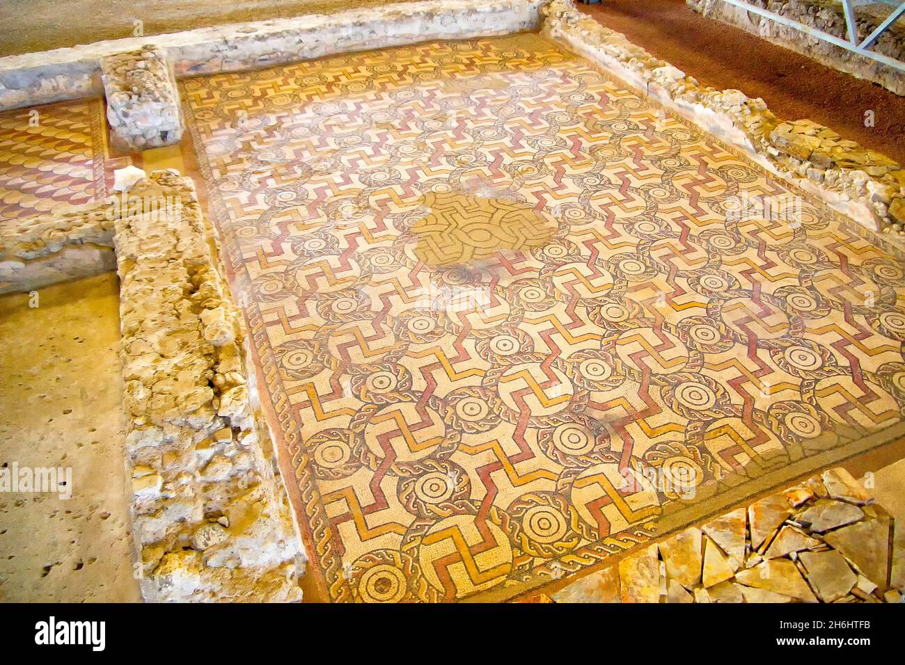 Roman Mosaic, Roman Villa of Almenara Puras, Roman Ruins, Valladolid ...