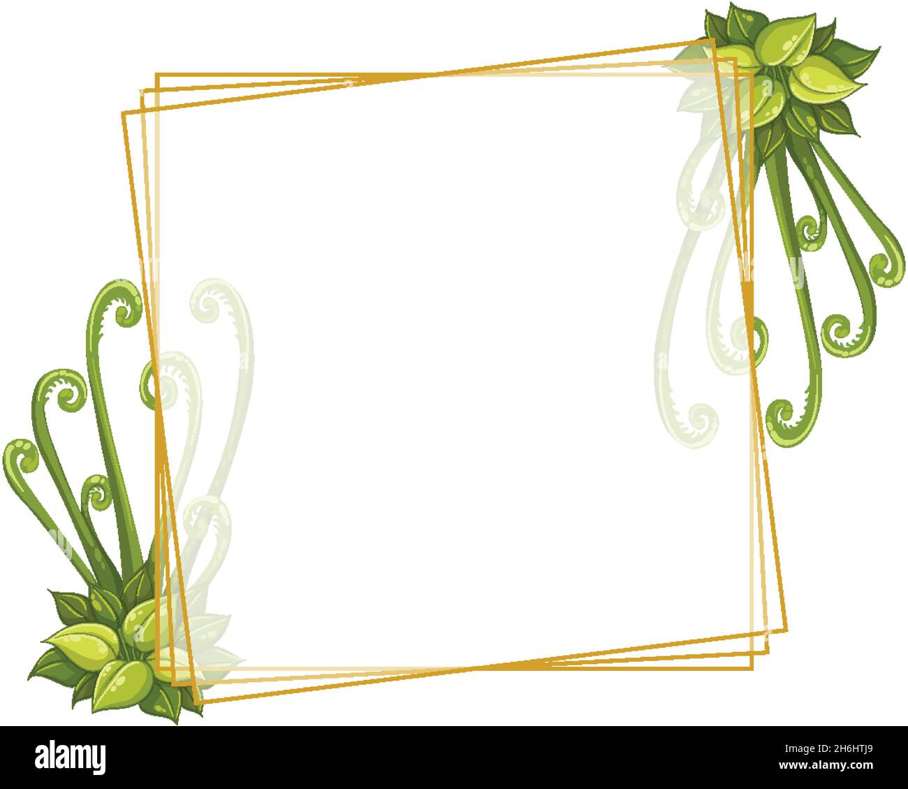 Square border with foliage illustration Stock Vector Image & Art - Alamy
