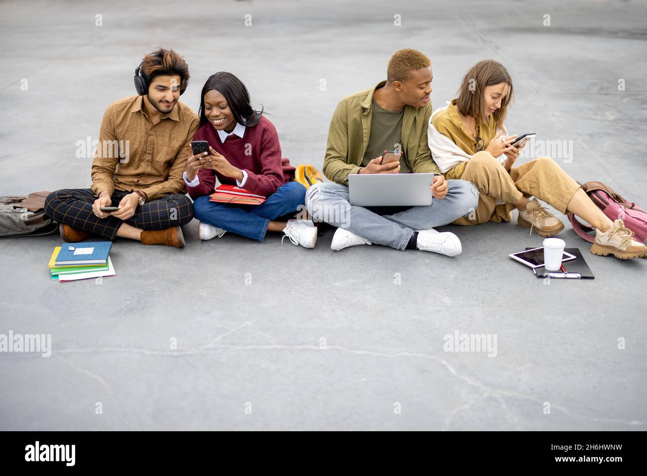African teenagers students using laptop hi-res stock photography and ...