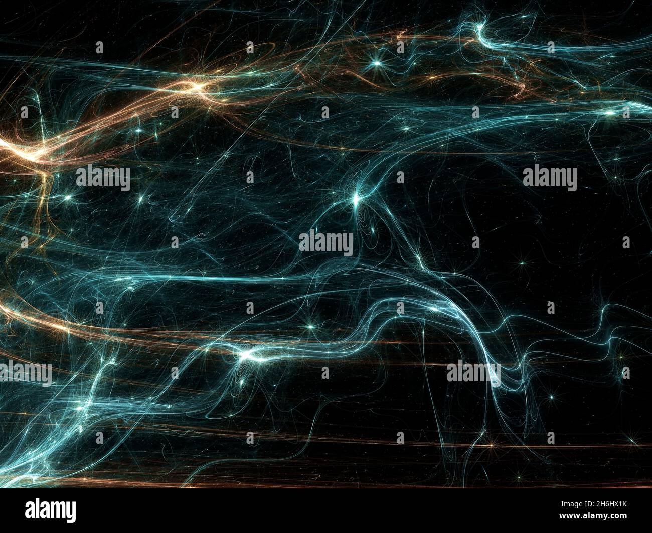 Abstract background of glowing in the dark threads Stock Photo - Alamy