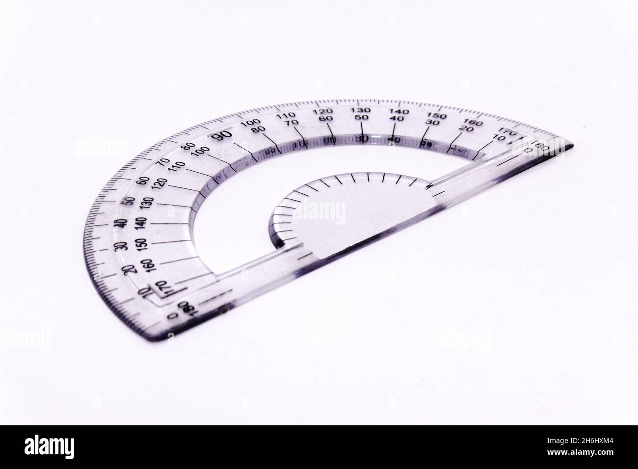Protecter maths isolated on white background with selective focus Stock ...