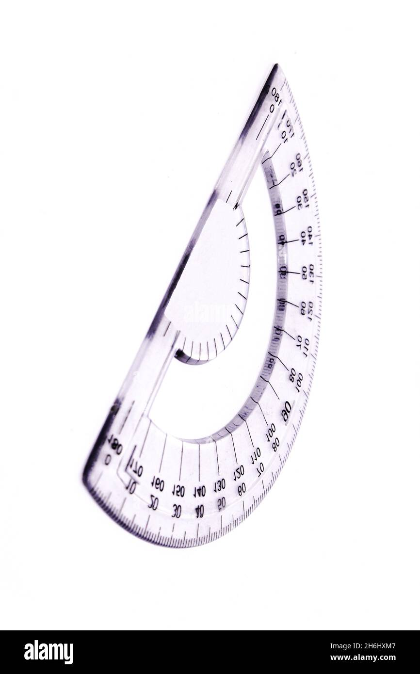 Protecter maths isolated on white background with selective focus Stock ...