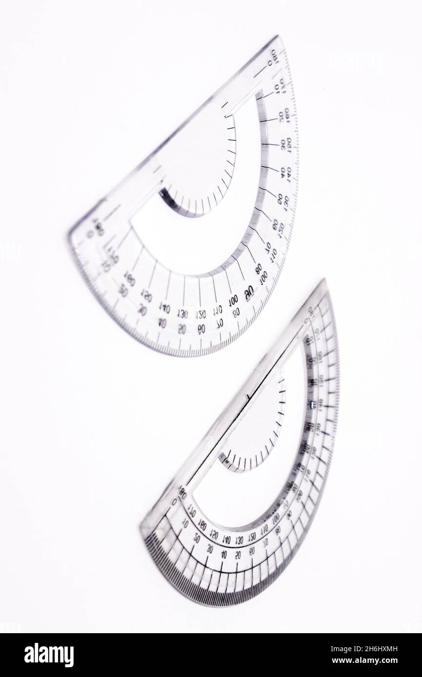 Protecter maths isolated on white background with selective focus Stock ...