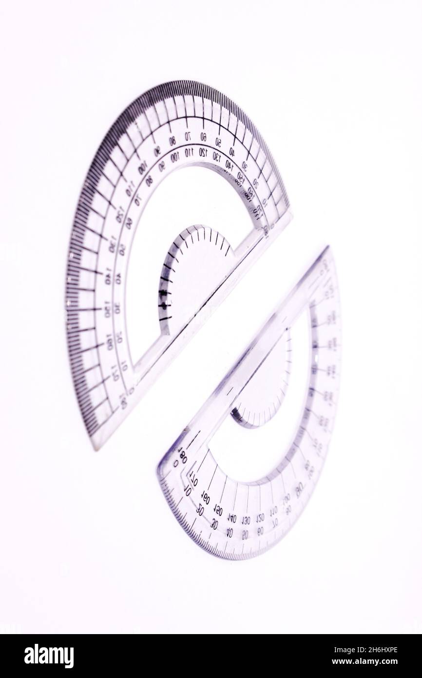 Protecter maths isolated on white background with selective focus Stock ...