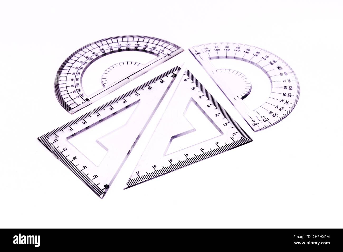 Protecter maths isolated on white background with selective focus Stock ...