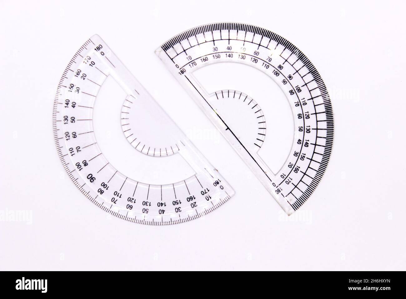 Protecter maths isolated on white background with selective focus Stock ...