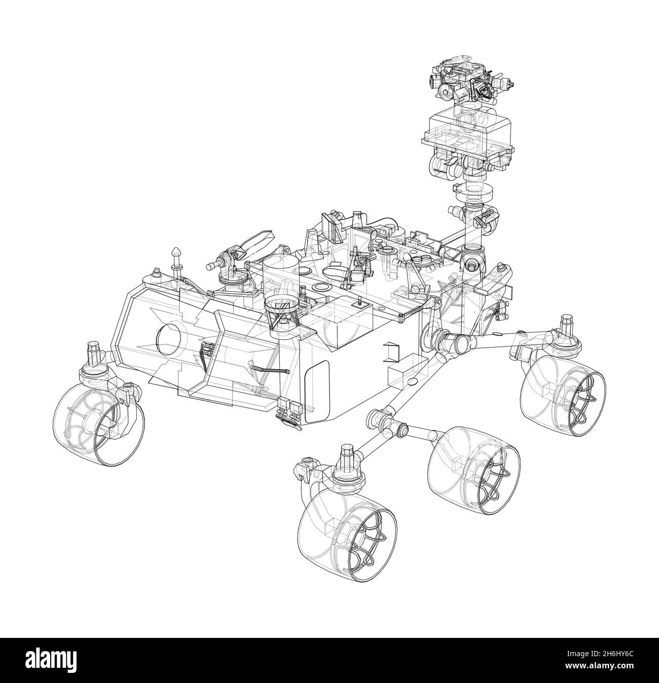 Mars Rover. Vector rendering of 3d Stock Vector Image & Art - Alamy