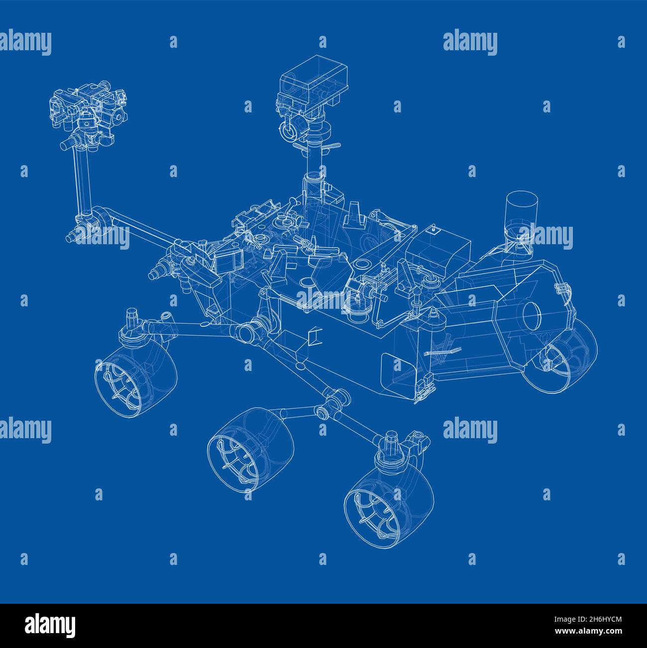 Mars Rover. Vector rendering of 3d Stock Vector Image & Art - Alamy