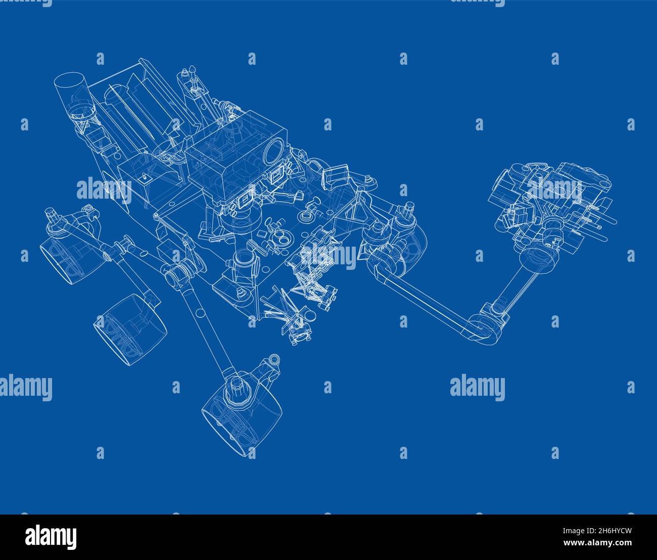 Mars Rover. Vector rendering of 3d Stock Vector Image & Art - Alamy