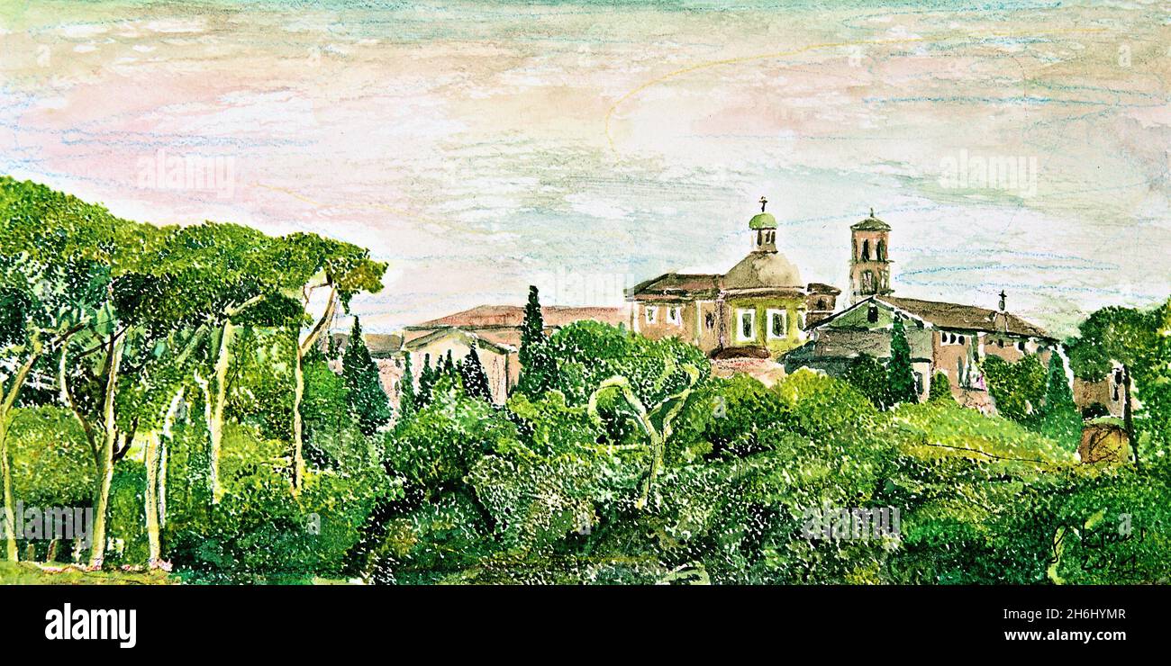 Kirche und Kloster Sant Anselmo in Rom Stock Photo - Alamy