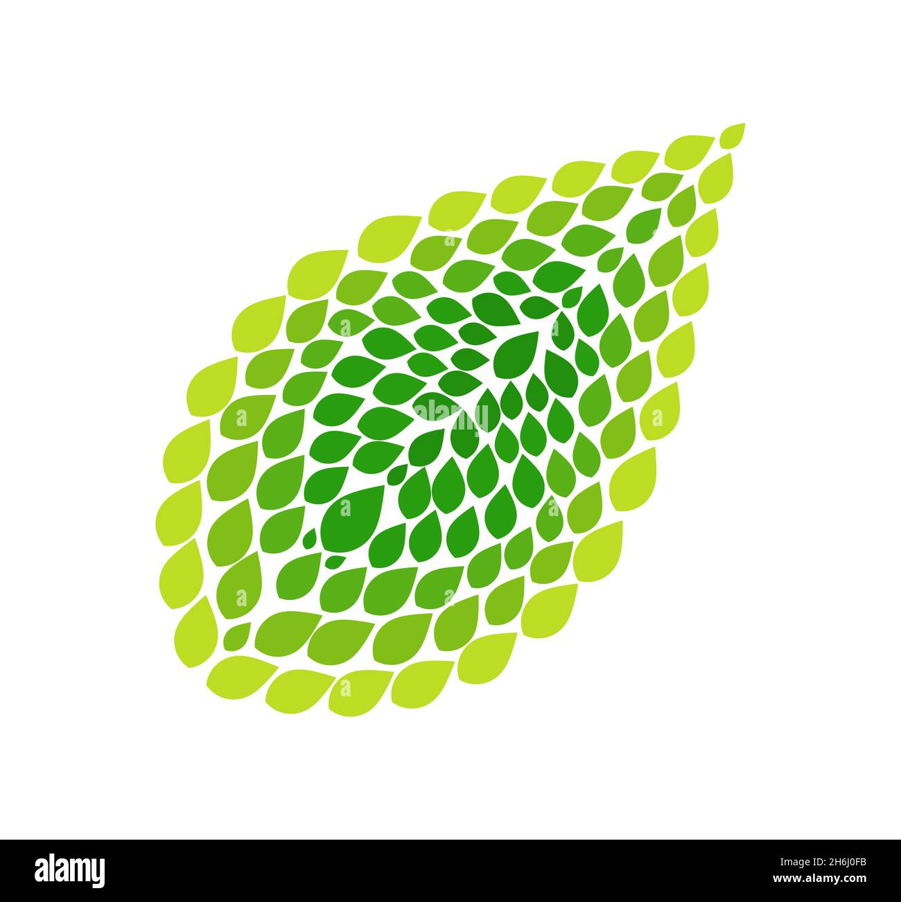 Green leaf symbol. Abstract leaf shape. Vector illustration Stock ...